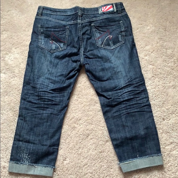 Elite Jeans | Jeans | Elite Jeans Distressedcropped Jeans Sz 9 | Poshmark